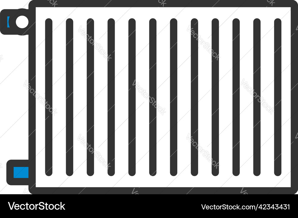 Icon of radiator Royalty Free Vector Image - VectorStock