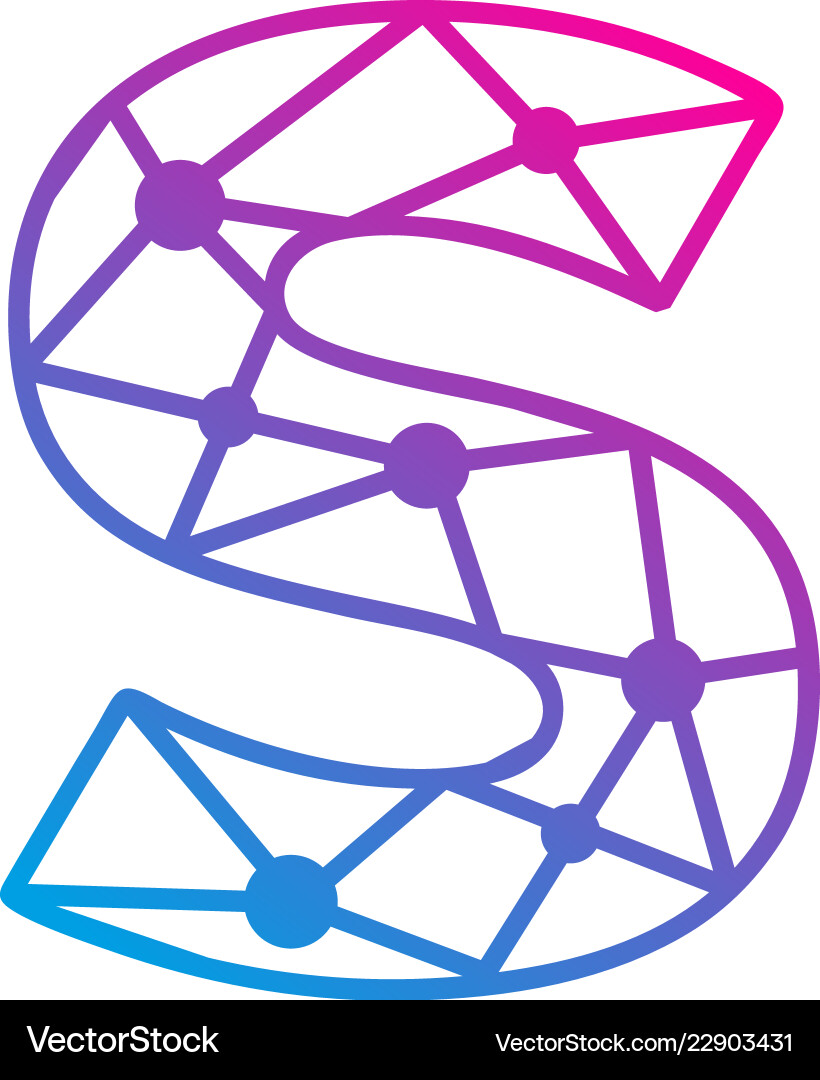 S letter network logo icon design Royalty Free Vector Image