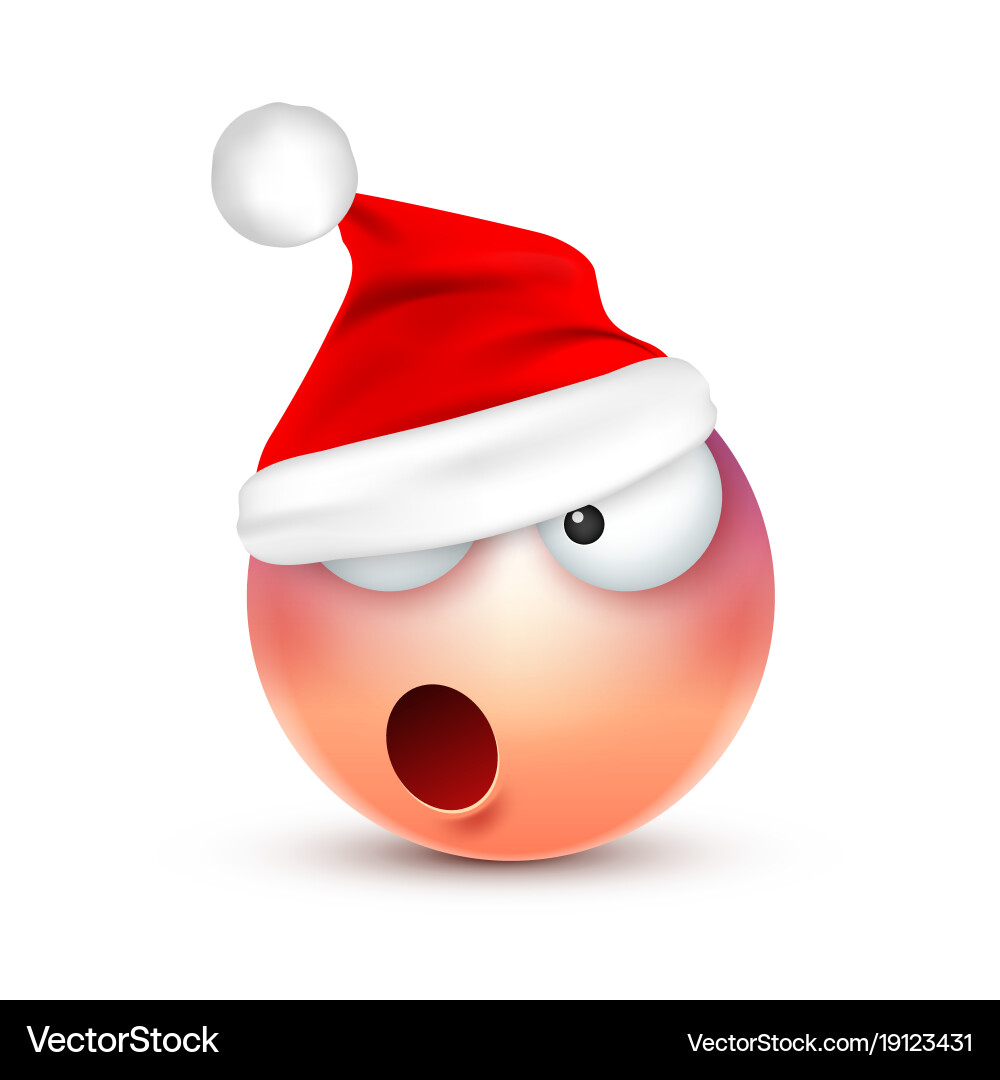 Smileyemoticon red emoji face with emotions Vector Image
