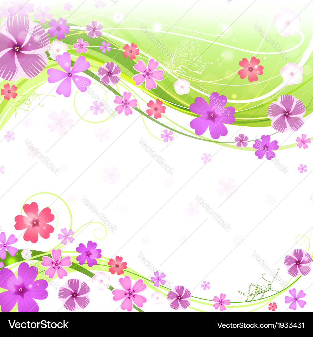 Spring floral background Royalty Free Vector Image