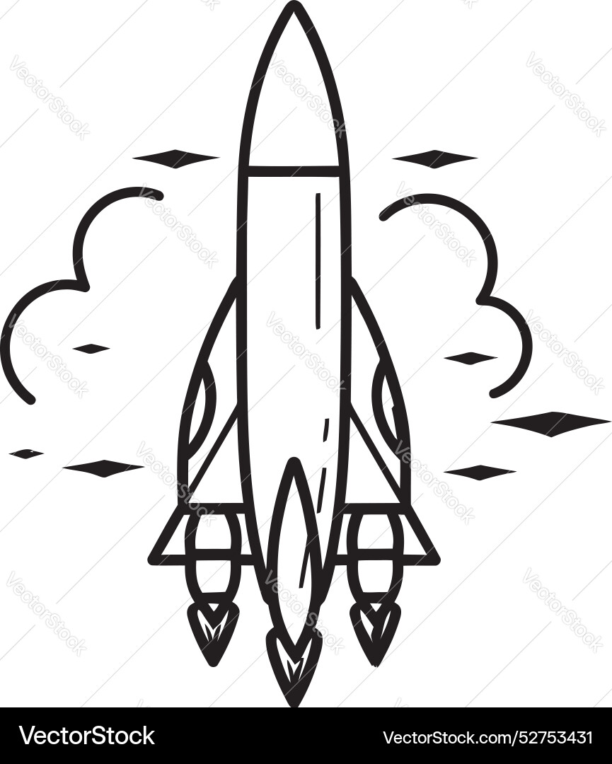 Supernova shuttle space rocket logo astro Vector Image