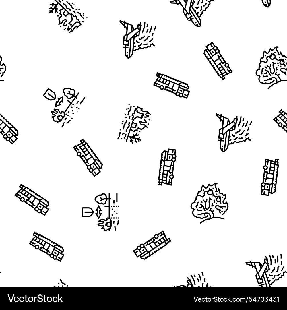 Wildfire blaze firestorm burn seamless pattern Vector Image