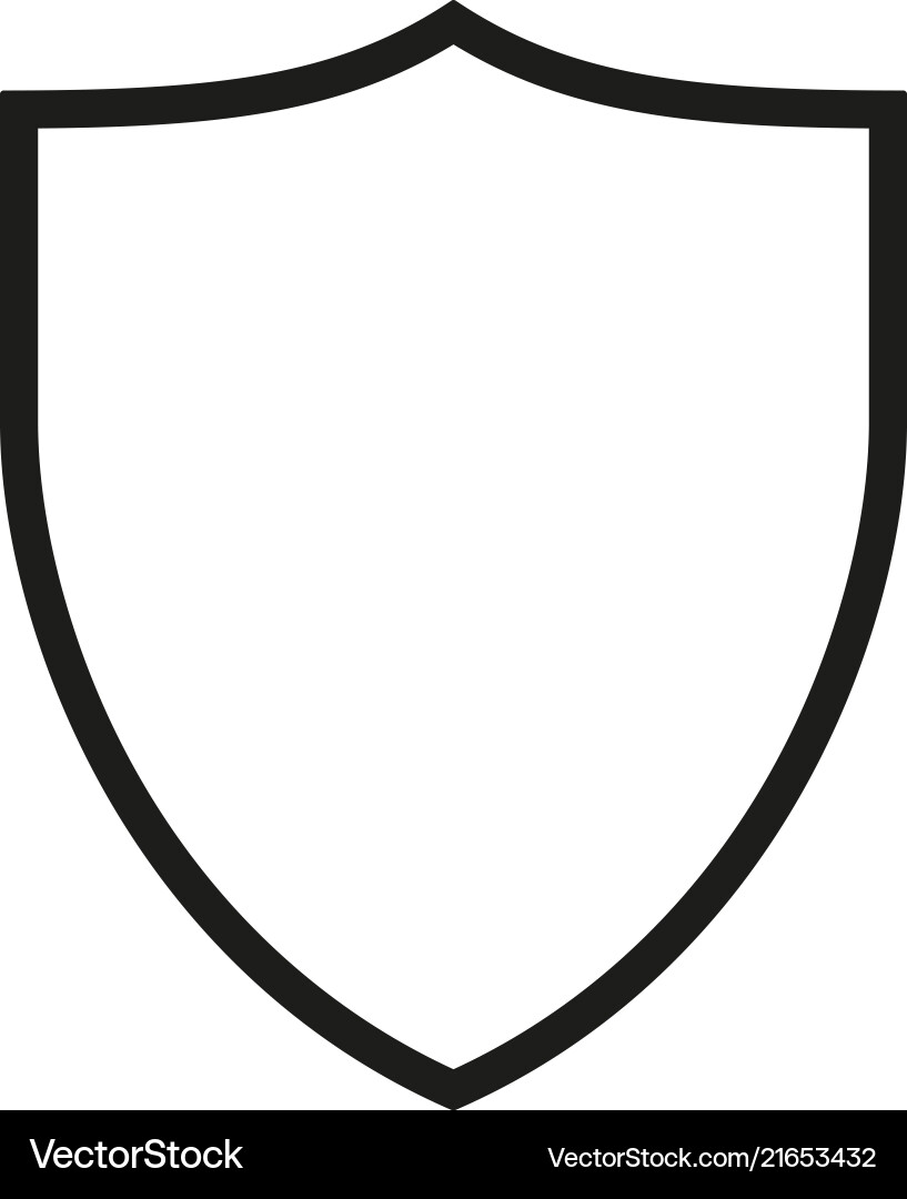 Classic Black and White Shield Royalty Free Vector Image