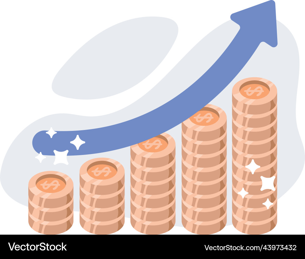 Diagram money income Royalty Free Vector Image