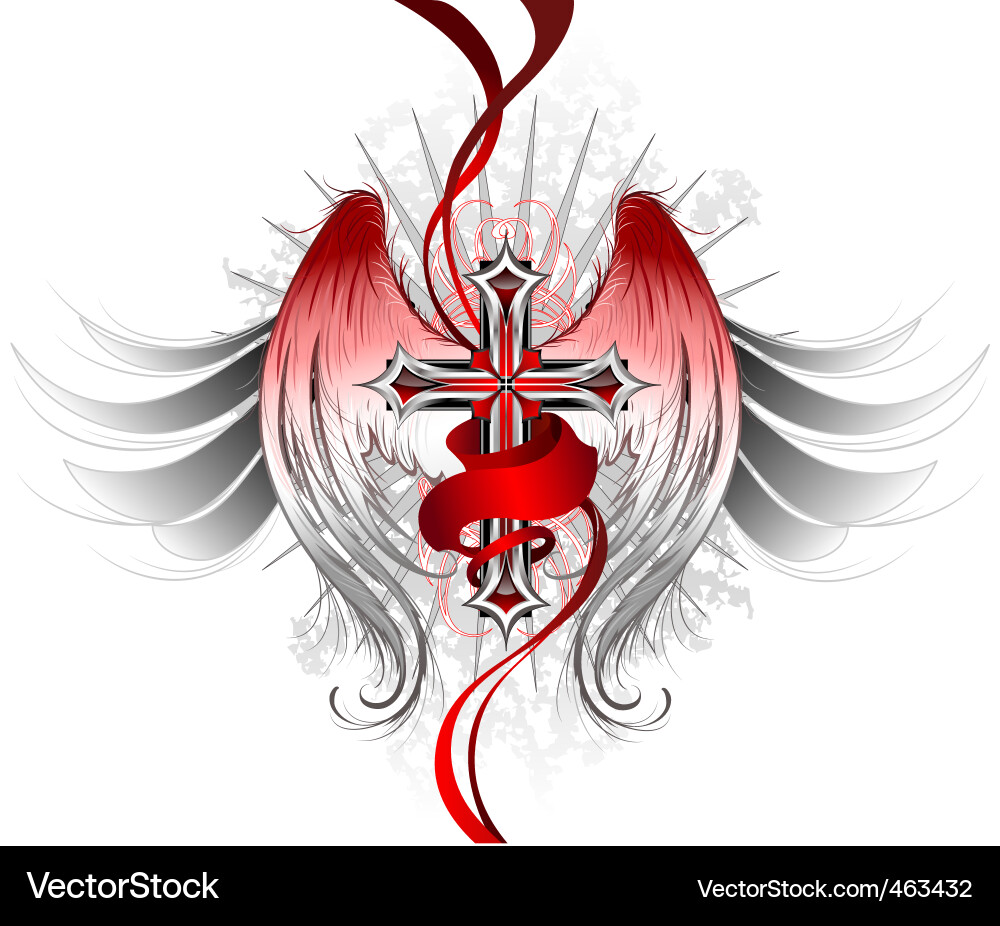 Gothic cross Royalty Free Vector Image - VectorStock