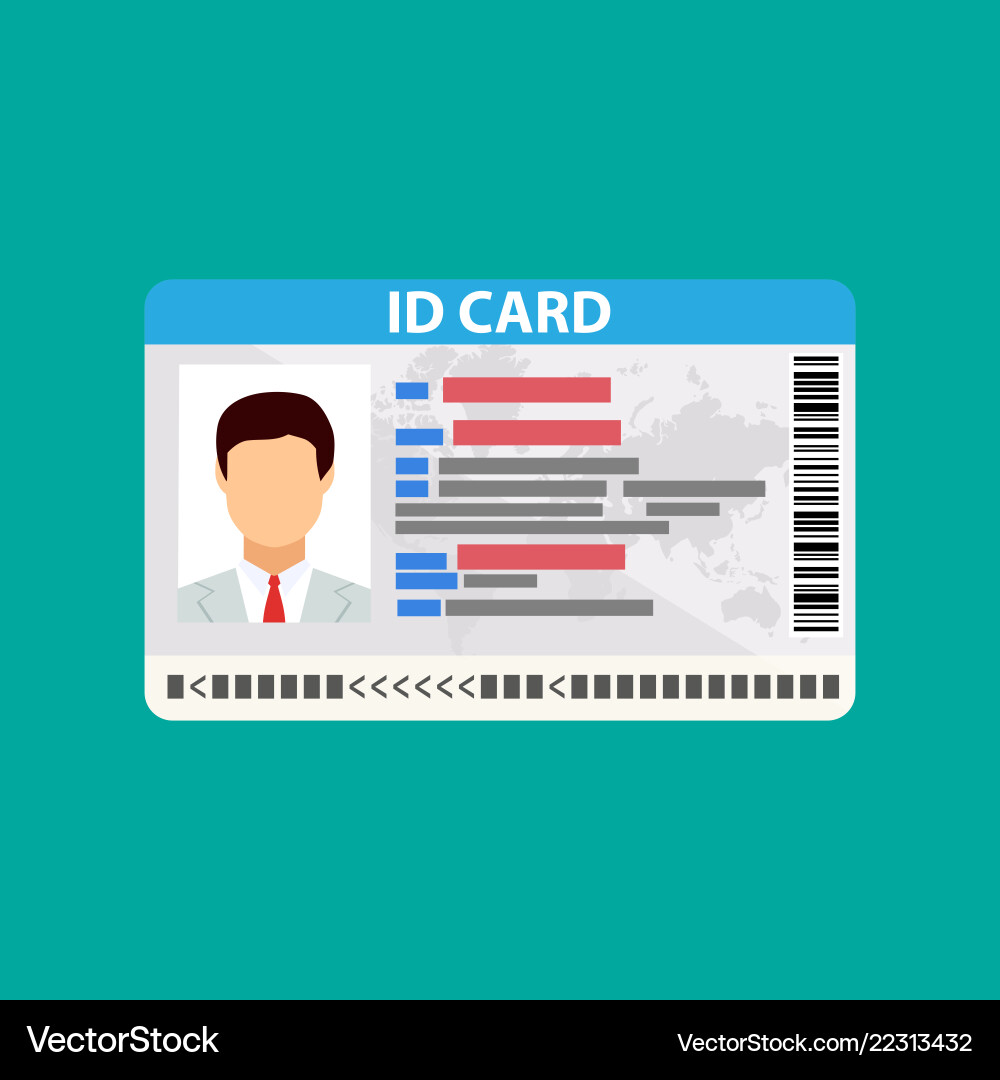 Id card identity Royalty Free Vector Image - VectorStock