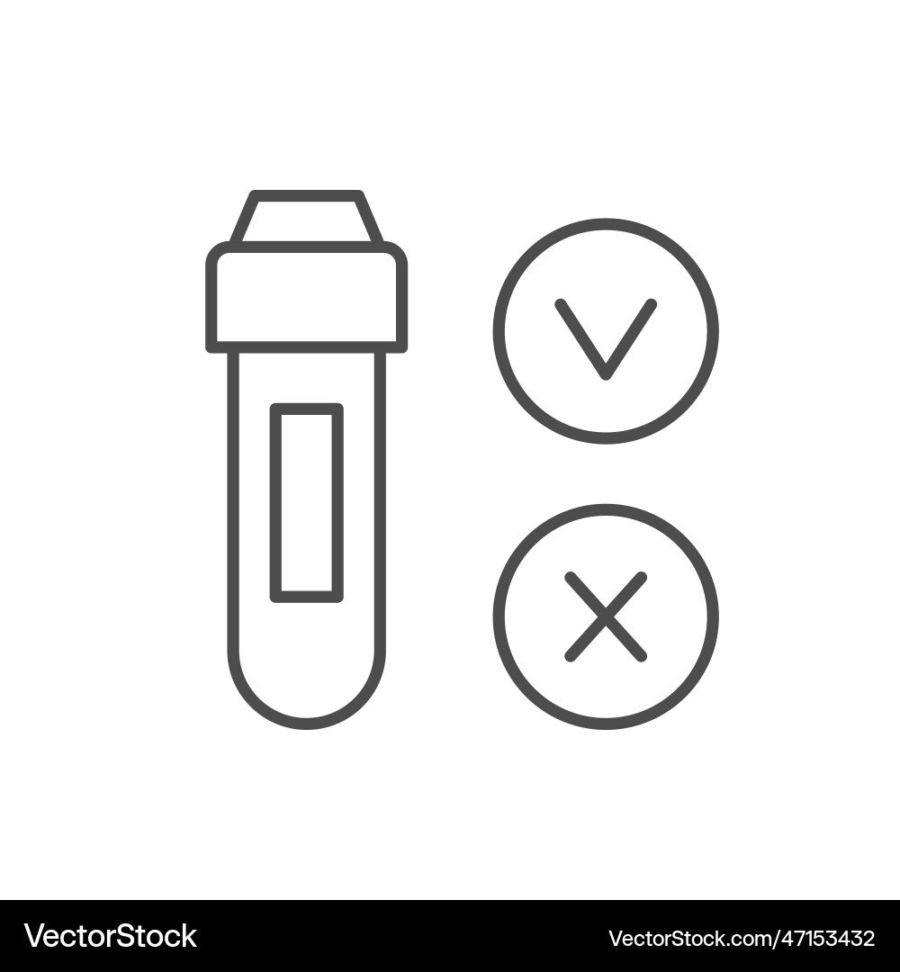 Medical sample line outline icon Royalty Free Vector Image