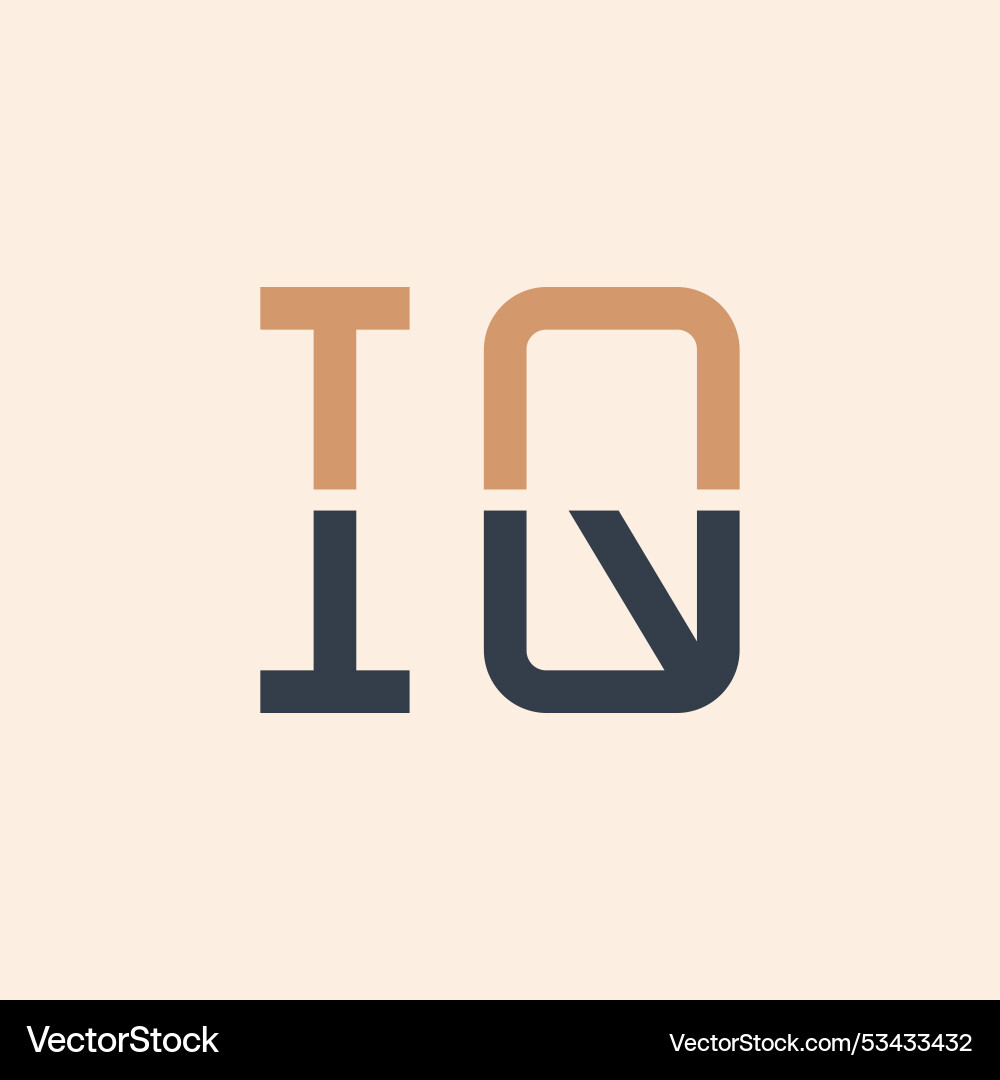Modern iq letter logo design creative Royalty Free Vector