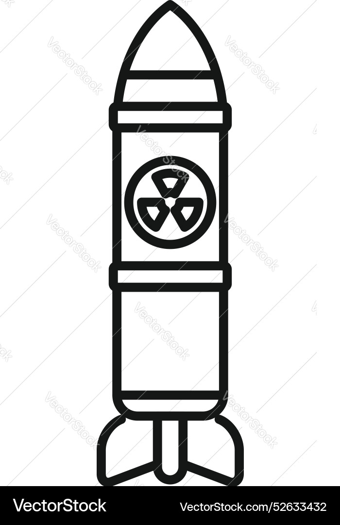 Nuclear rocket missile warhead carrying weapon – Royalty-Free Vector ...