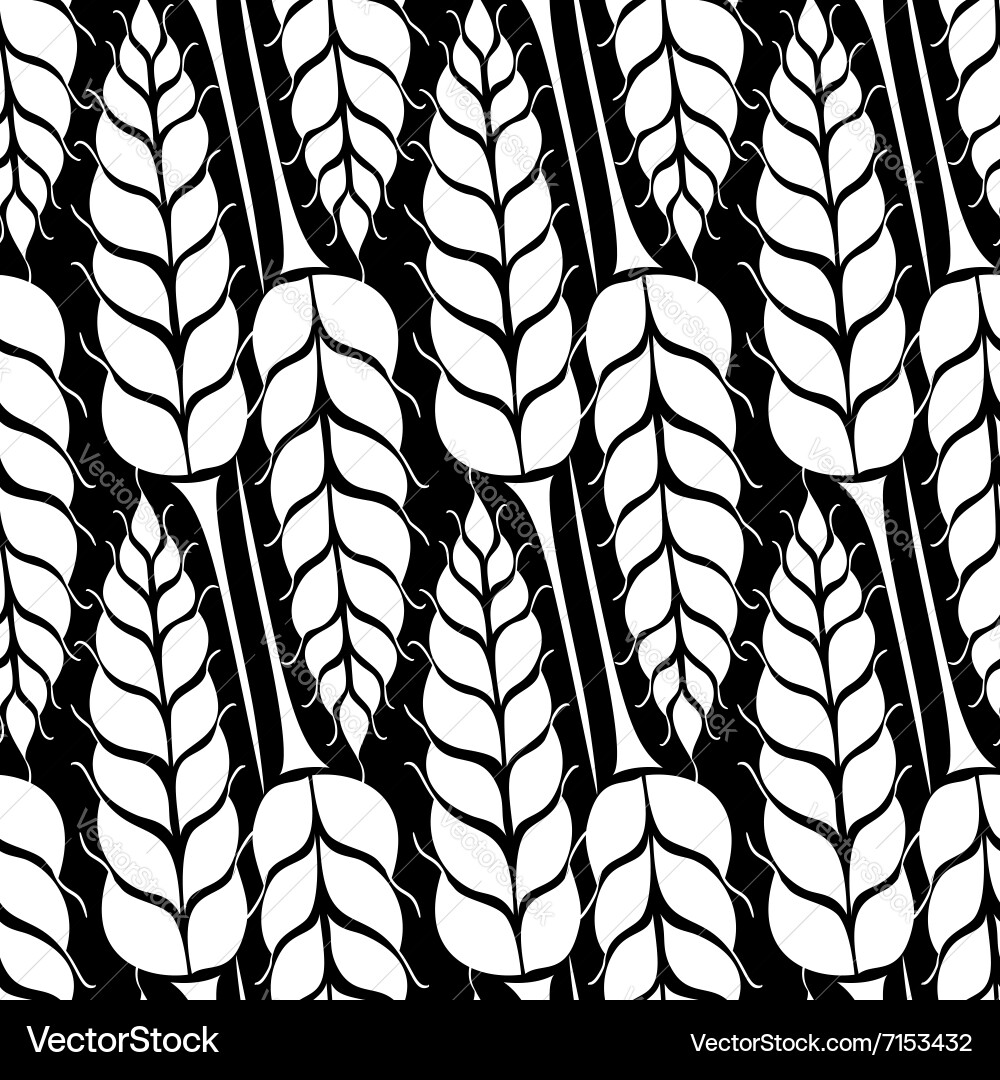 Pattern with grains and wheat Royalty Free Vector Image