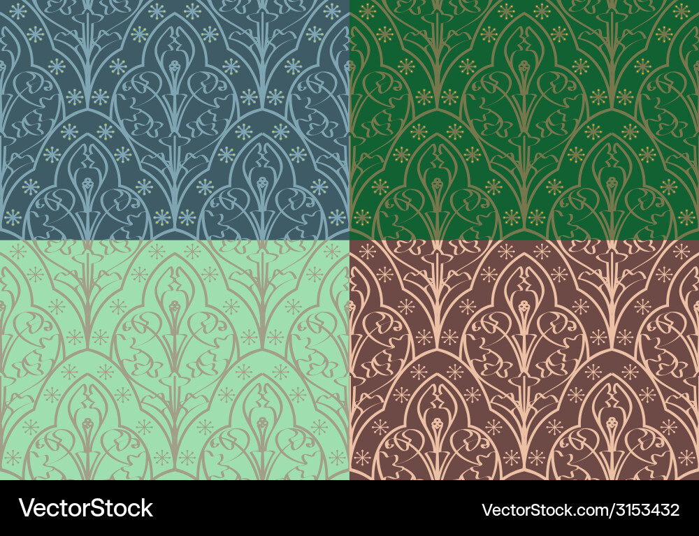Seamless elven pattern Royalty Free Vector Image