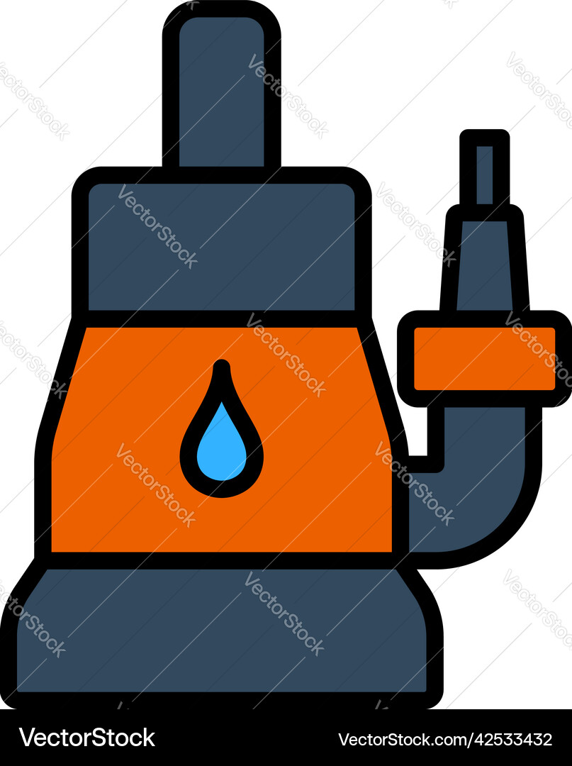 Submersible water pump icon Royalty Free Vector Image