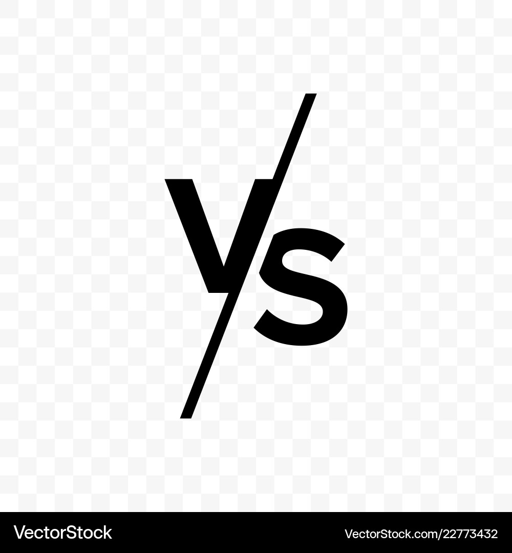 Vs versus letters icon Royalty Free Vector Image