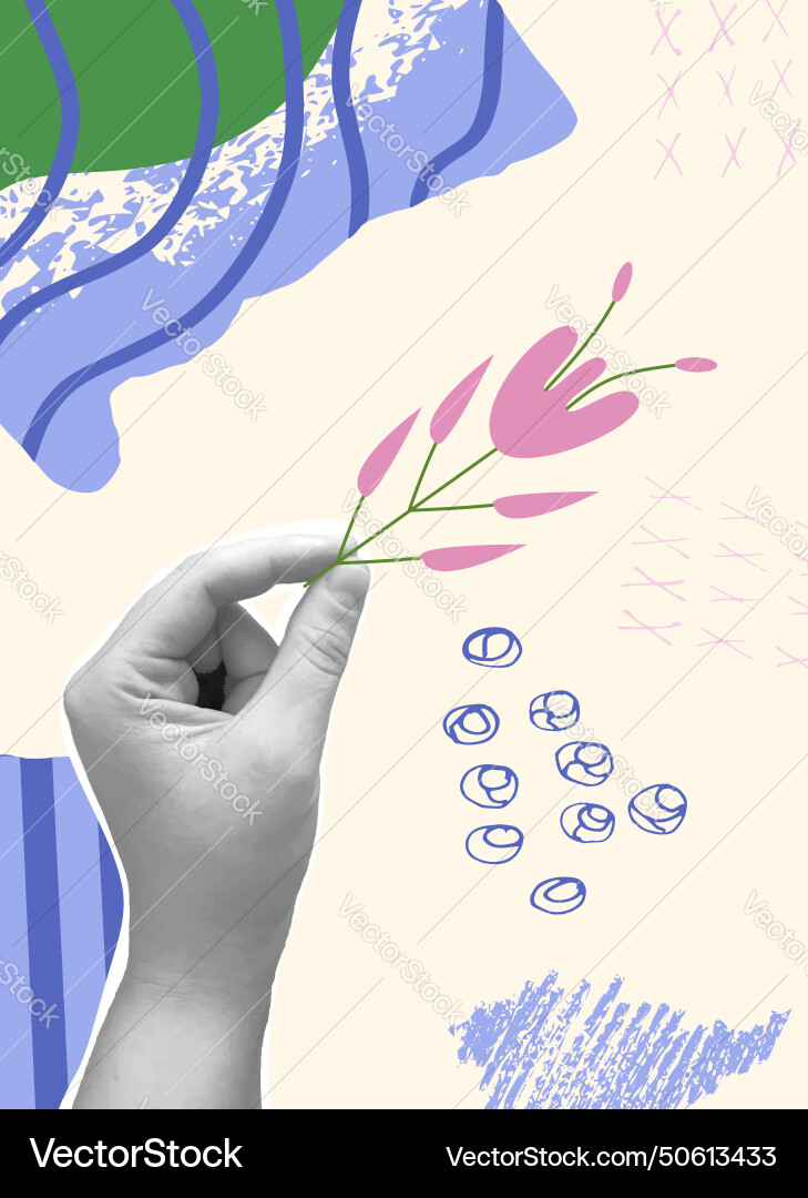 Abstract collage background banner template Vector Image