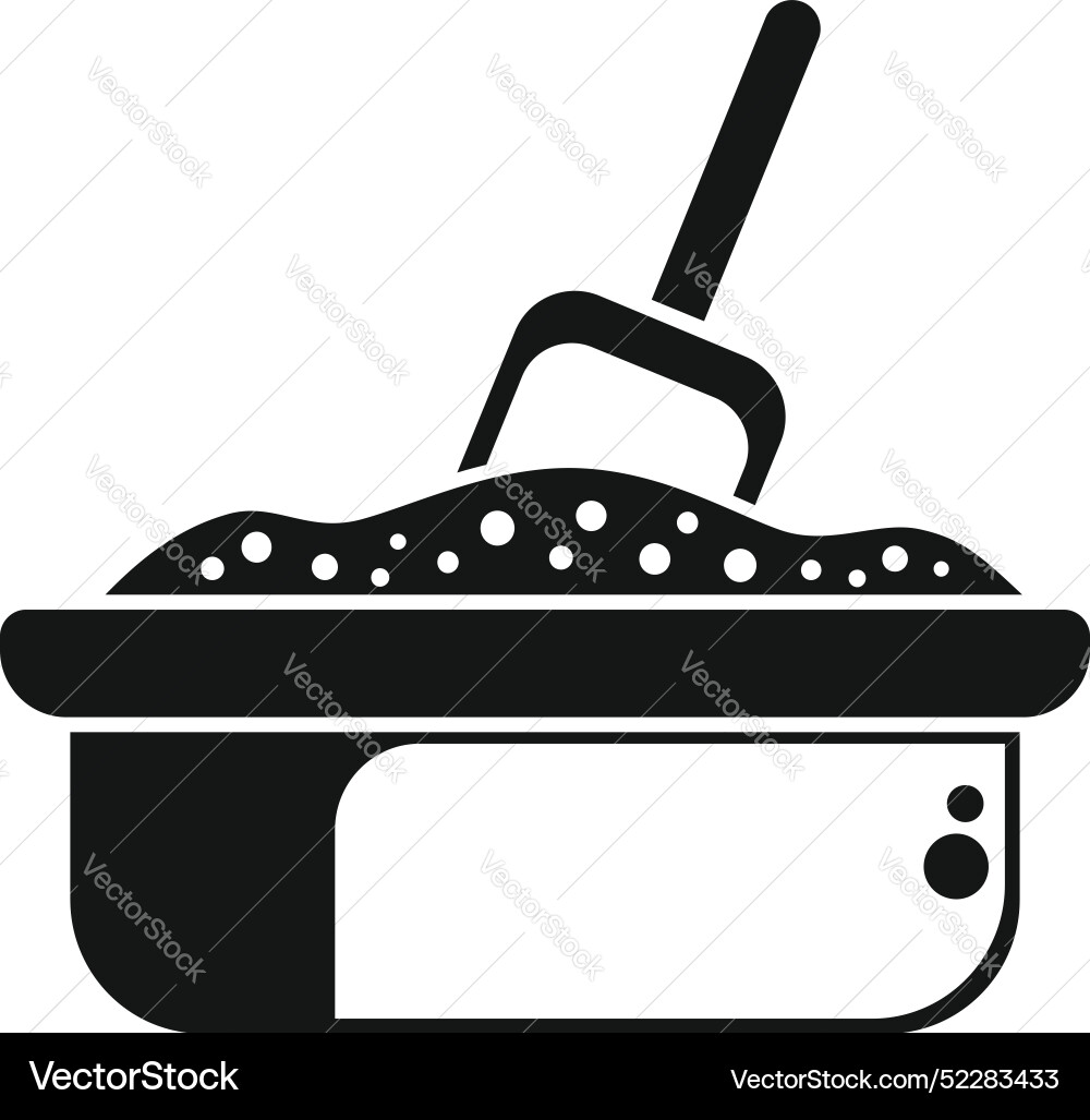 Cat litter box with scoop filled clumping Vector Image