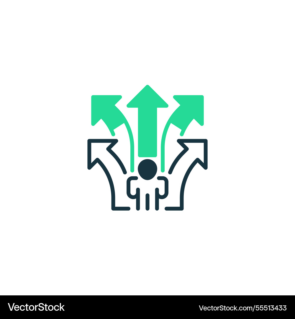 Decision making line icon universal creative Vector Image