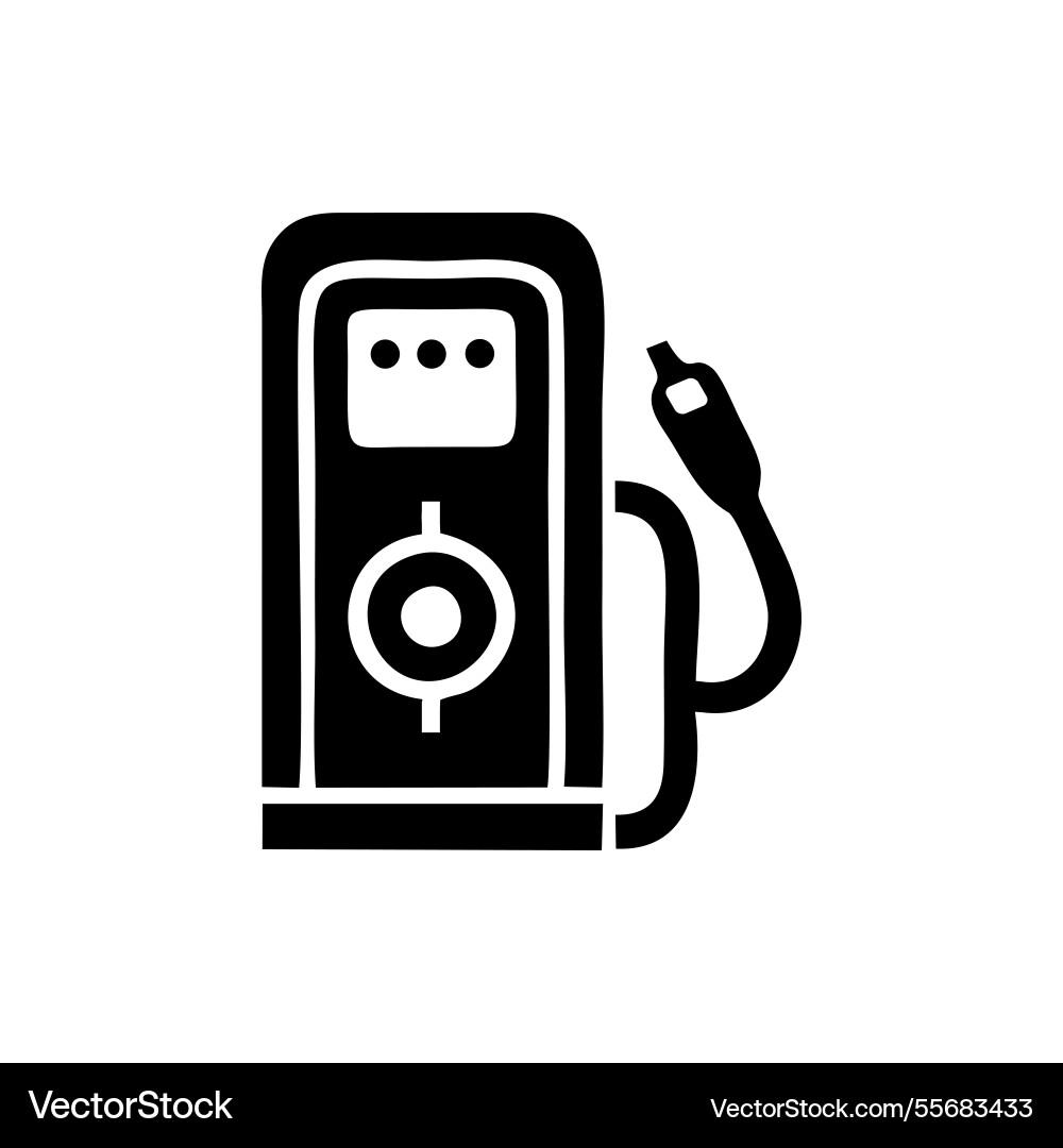 Electric vehicle charging station icon Royalty Free Vector