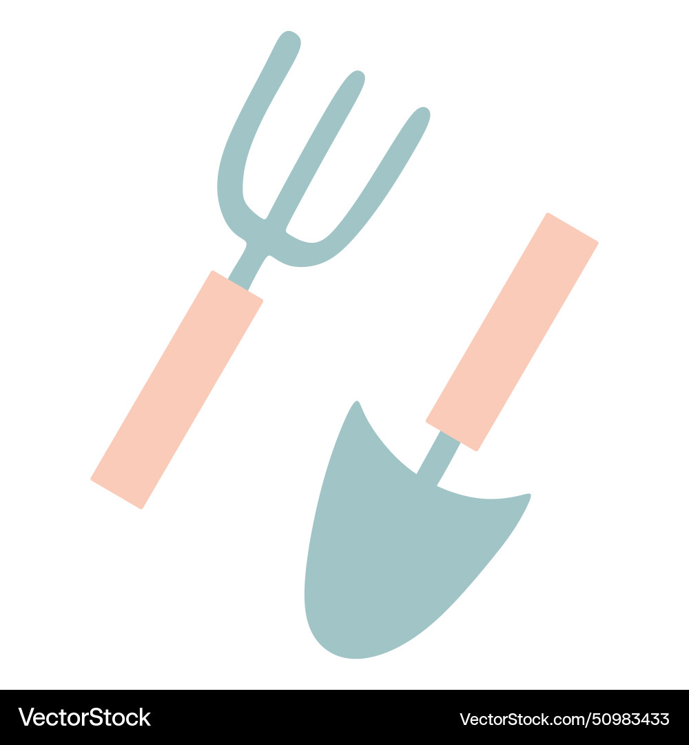 Gardening tools set isolated on white background Vector Image