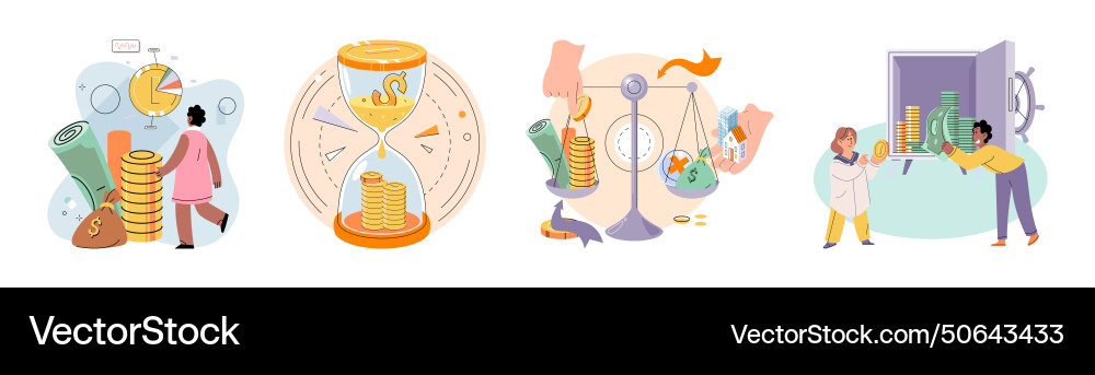 Public finance developing robust strategy Vector Image