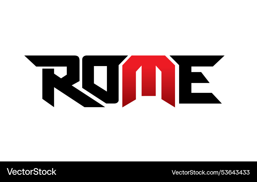 Rome typography design Royalty Free Vector Image
