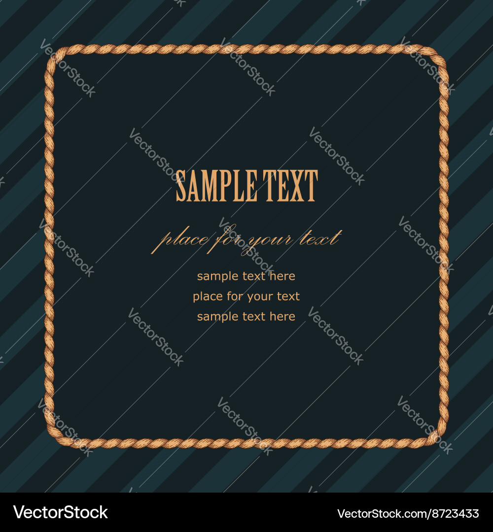Rustic Rope Frame Royalty Free Vector Image - VectorStock