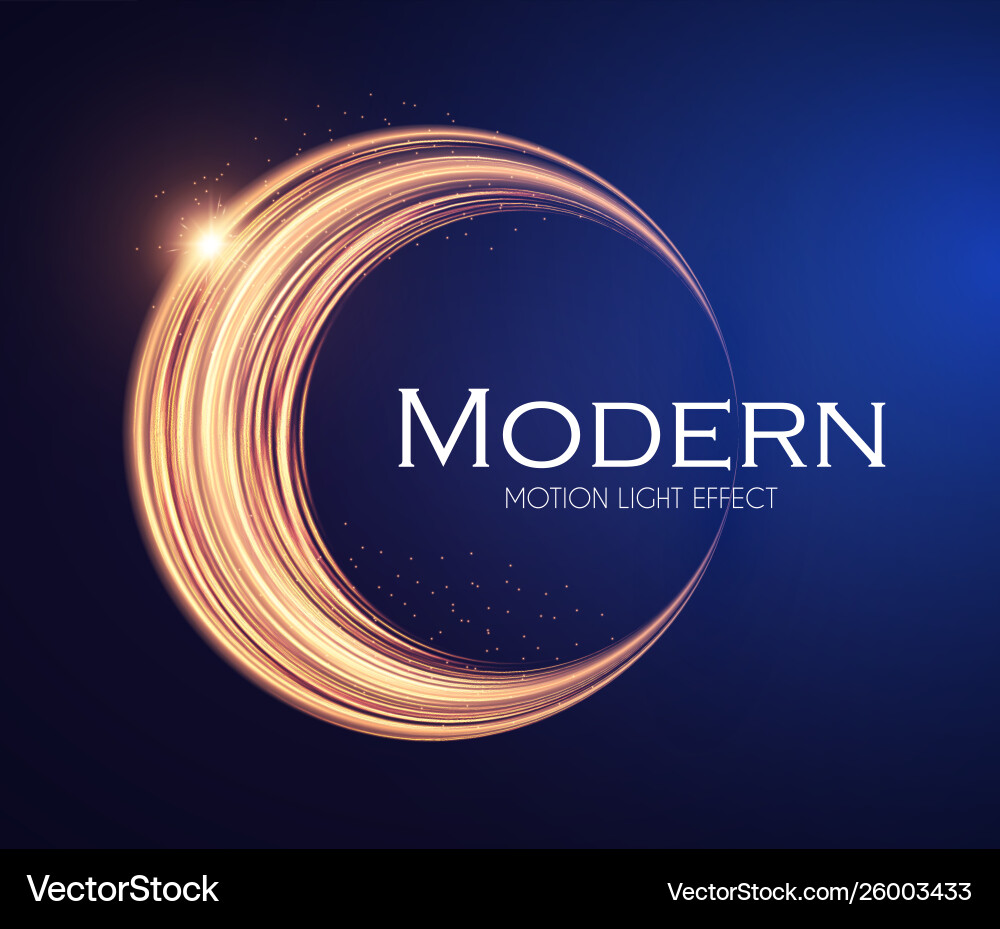 Shimmering Gold Circle Motion Royalty Free Vector Image