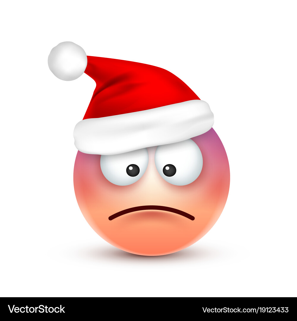Smileyemoticon rote Emoji Gesicht mit Emotionen Vektorbild