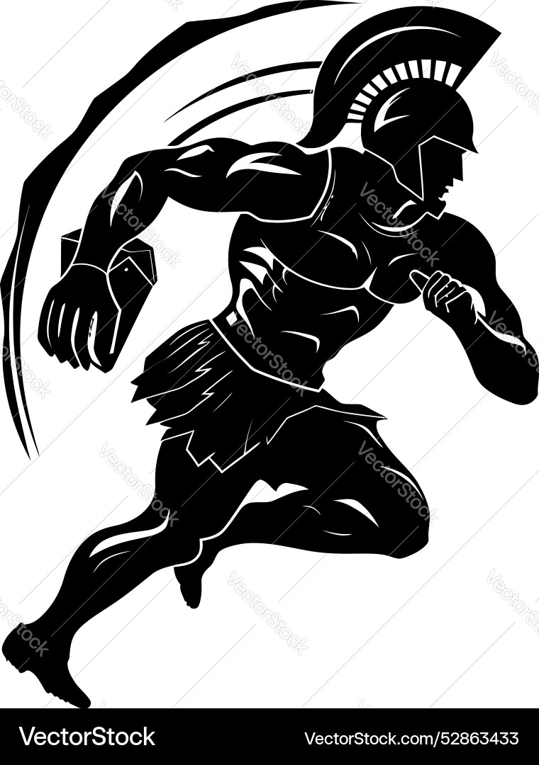 Swift spartan sprinter warrior design fleet Vector Image