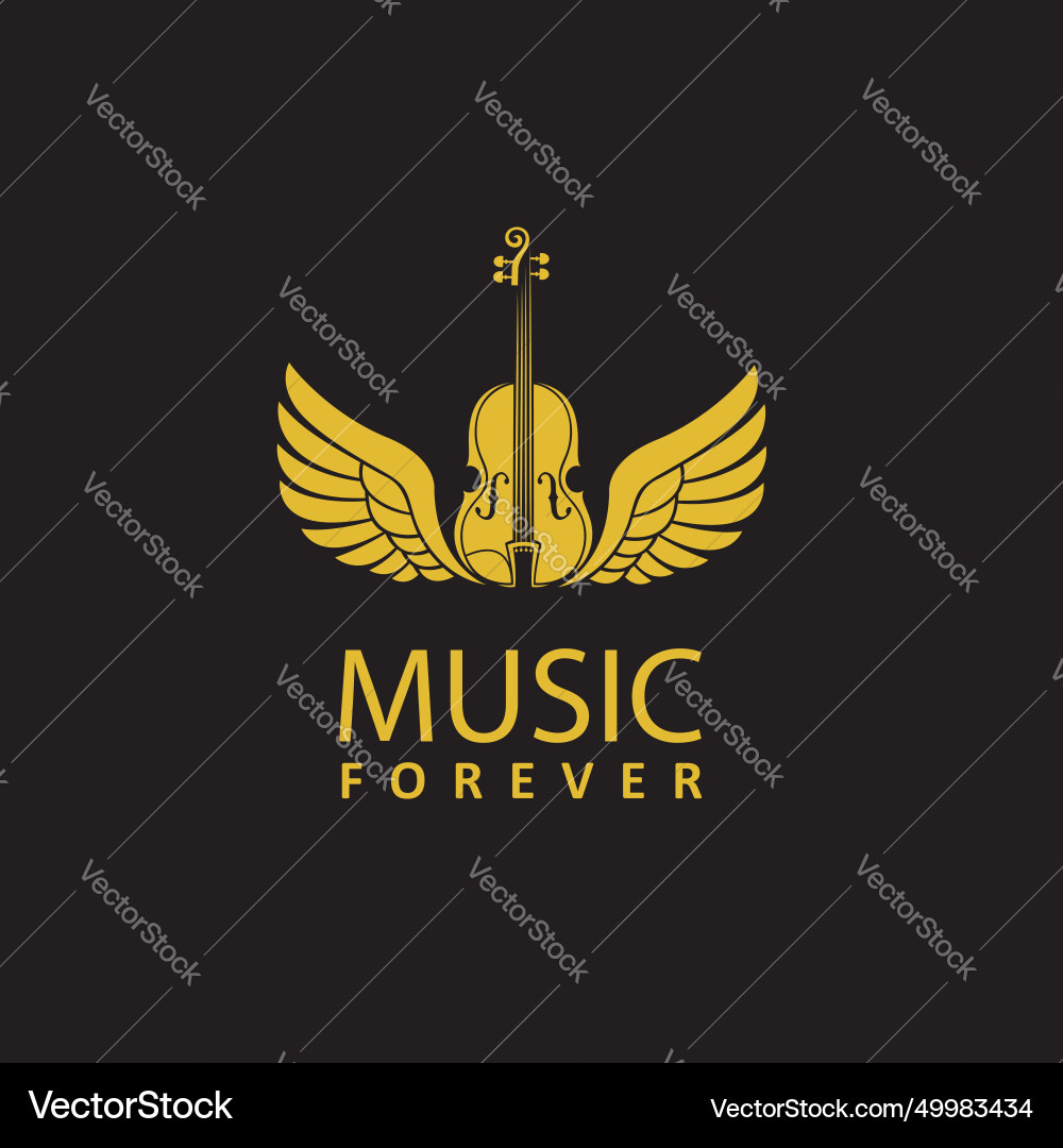 Gold violin icon Royalty Free Vector Image - VectorStock