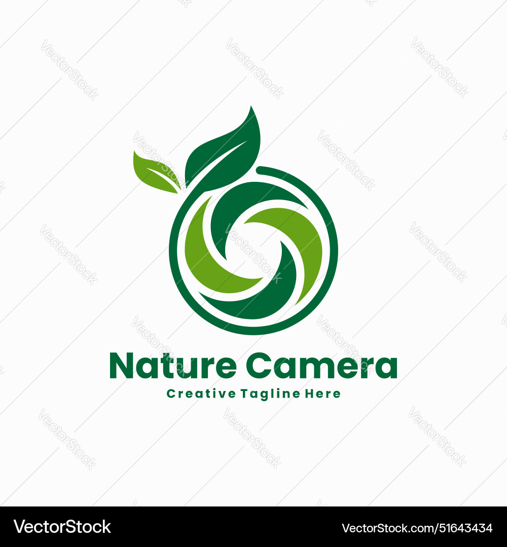 Shutter leaf logo Royalty Free Vector Image - VectorStock
