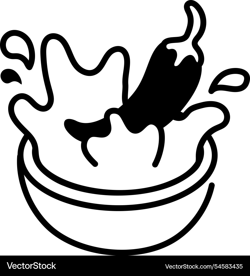 A hand drawn icon of spanish chilli Royalty Free Vector