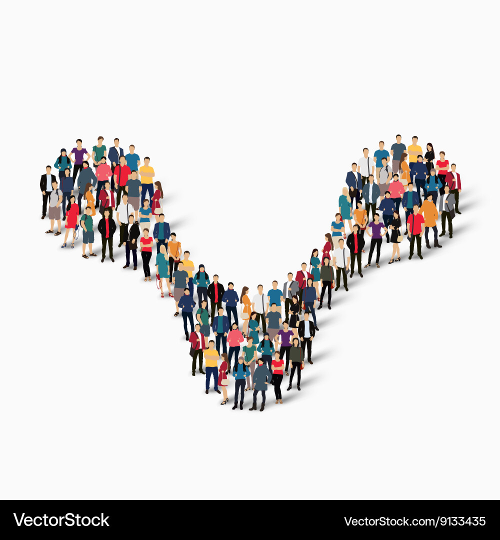 Abstract business symbol people Royalty Free Vector Image