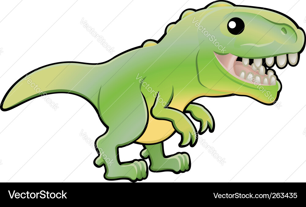 Cute tyrannosaurus rex dinosaur Royalty Free Vector Image