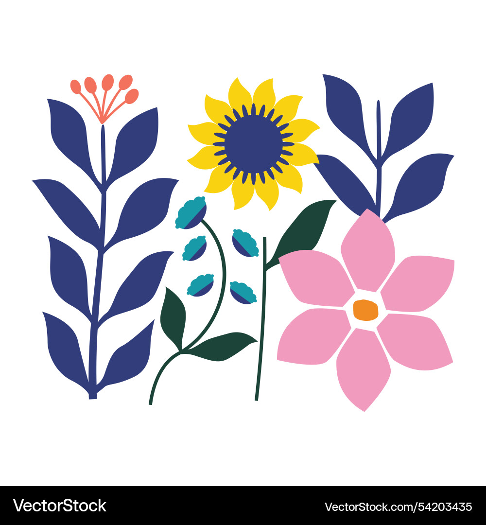 Flower and nature design elements Royalty Free Vector Image