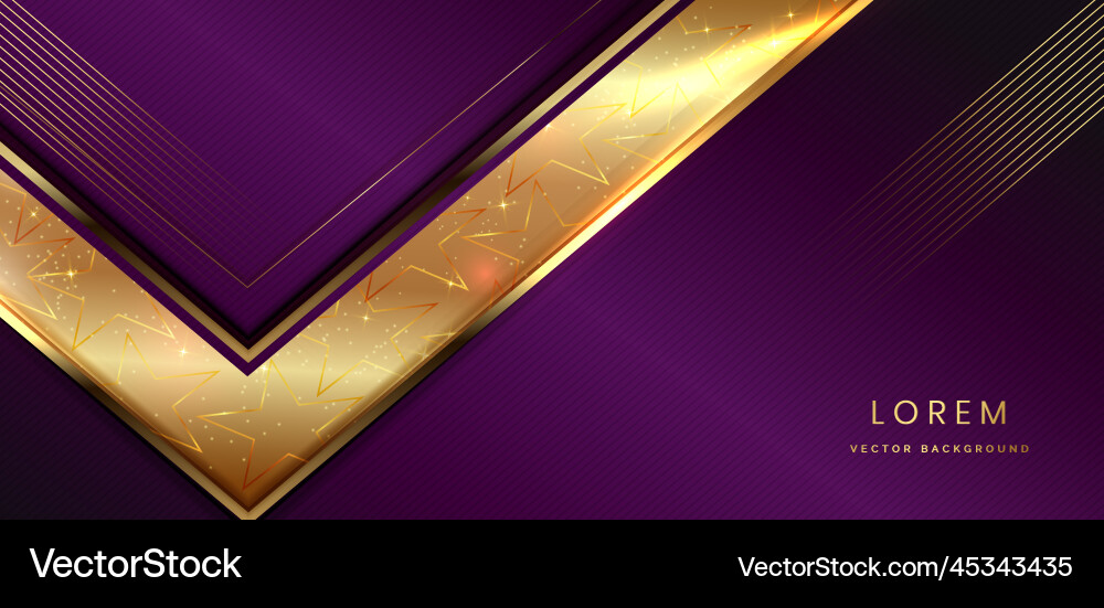 Luxury 3d template elegant golden triangle Vector Image