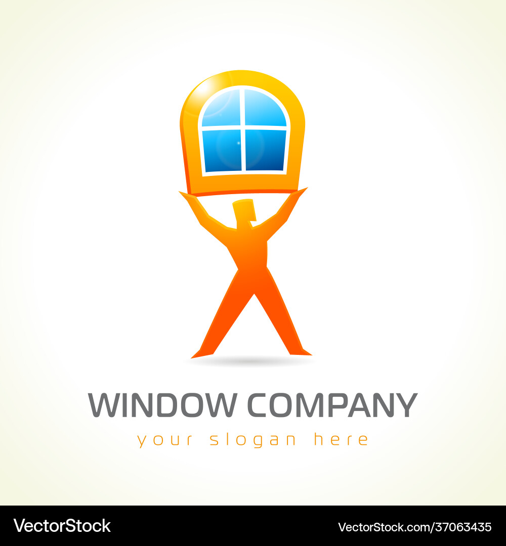 Window company logo Royalty Free Vector Image - VectorStock