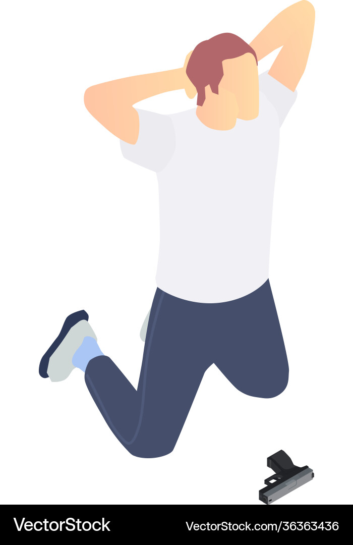 Arms on nape composition Royalty Free Vector Image