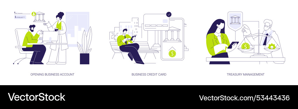 Bank services for business abstract concept Vector Image