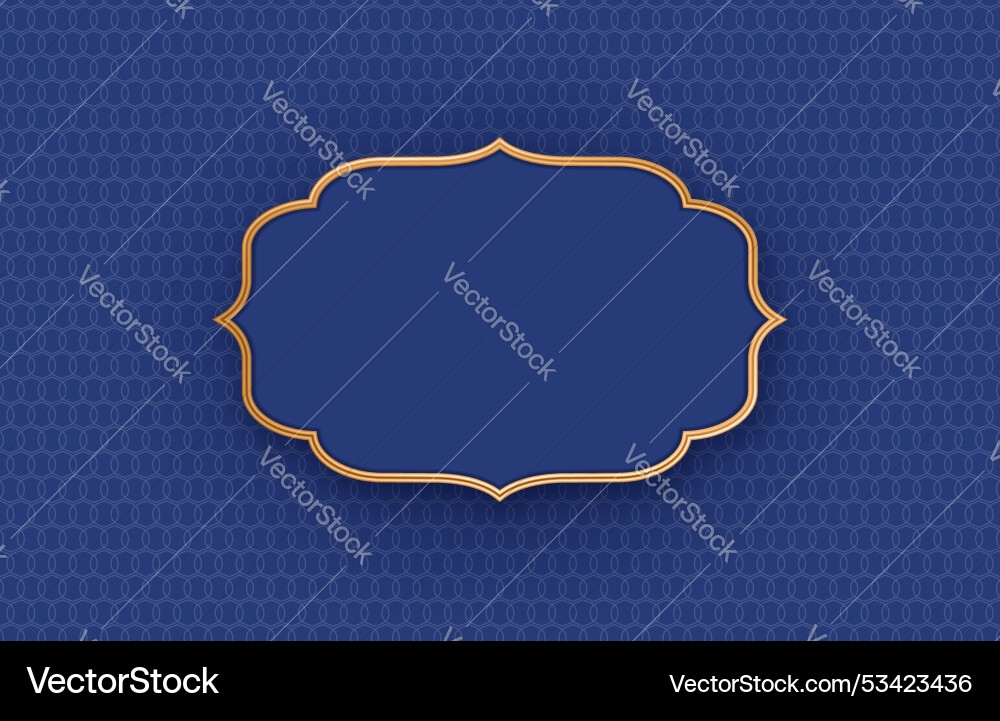 Banner with golden frame – Royalty-Free Vector | VectorStock
