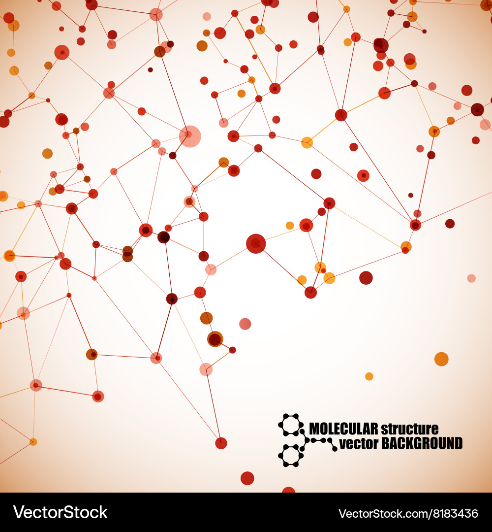 Beautiful molecular structure Royalty Free Vector Image