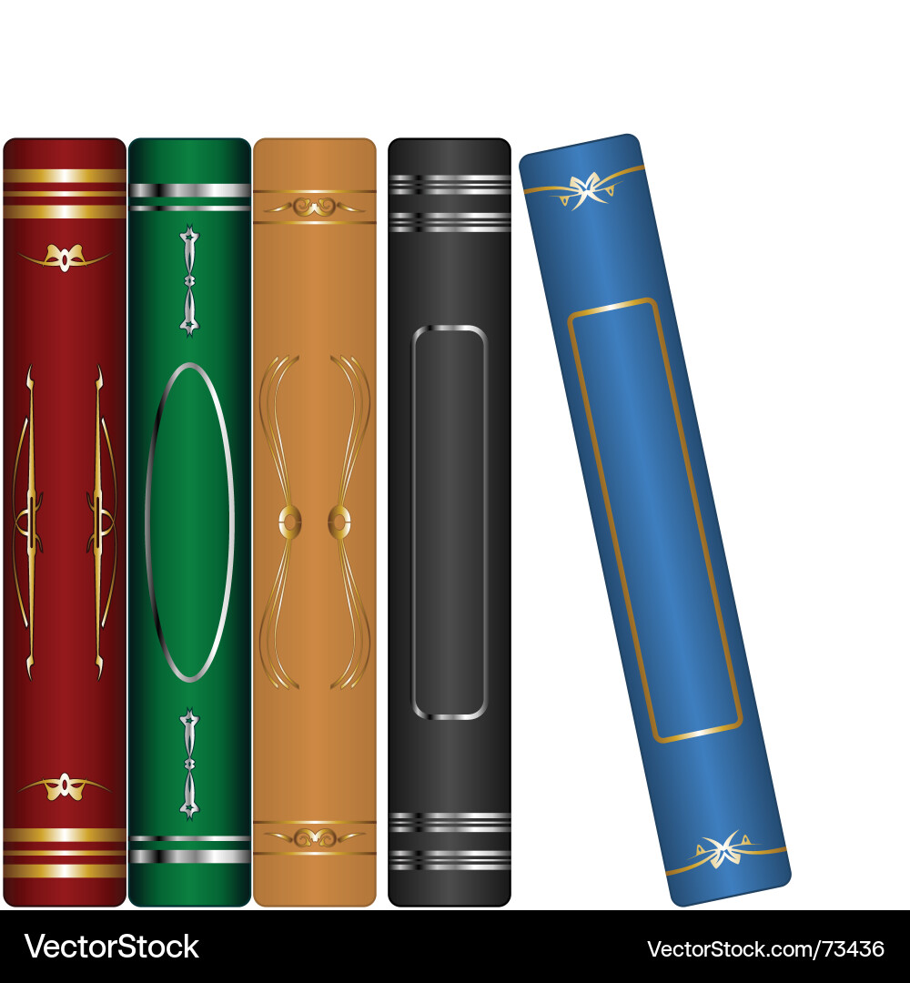 Collection of Books Royalty Free Vector Image - VectorStock