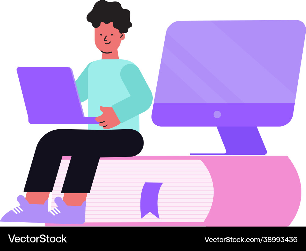 Computers for school composition Royalty Free Vector Image