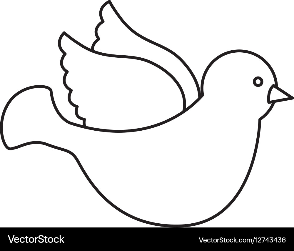 Dove first communion icon Royalty Free Vector Image