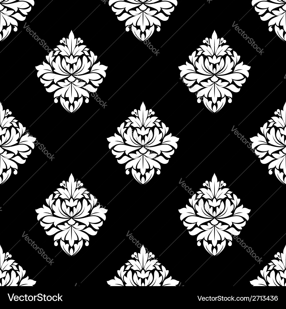 Elegant Damask Floral Pattern Royalty Free Vector Image