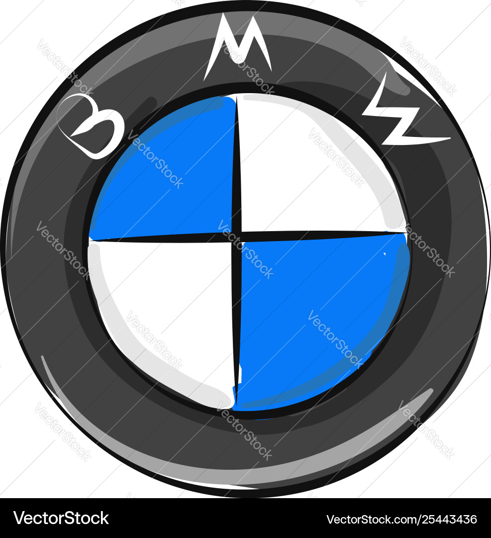 Image bmw logo or color Royalty Free Vector Image