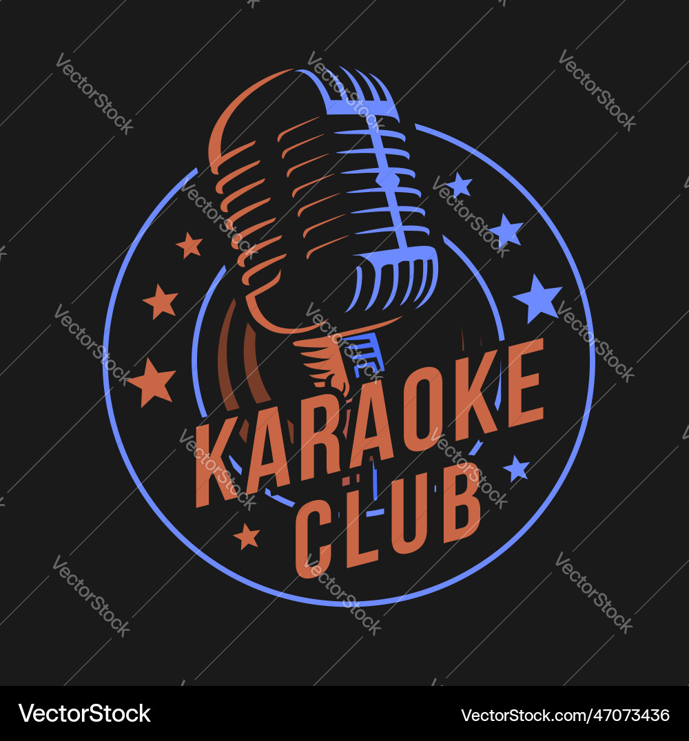 Karaoke design template for your event old Vector Image