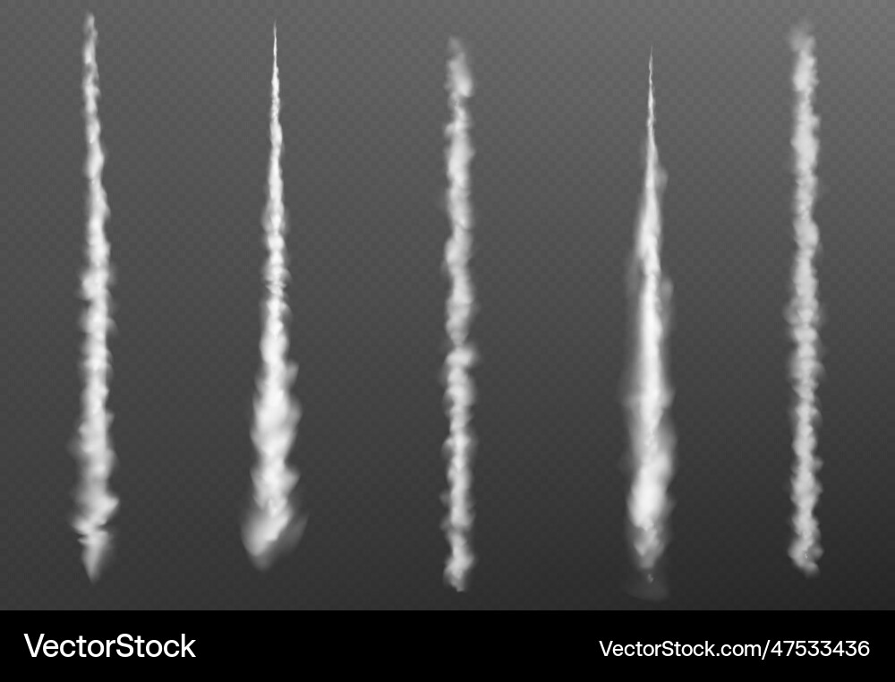 Plain smoke trail jet contrail line cloud Vector Image