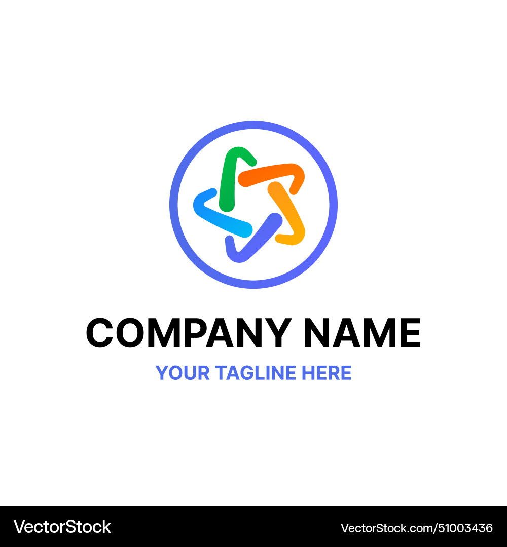 Star check mark logo Royalty Free Vector Image