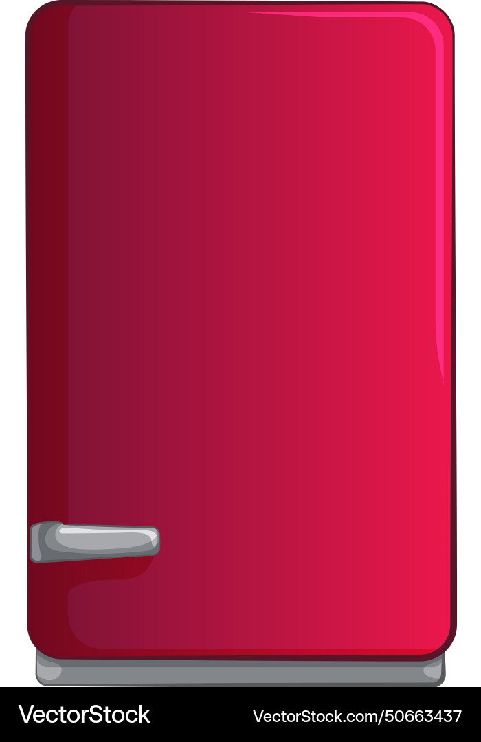 A shiny red refrigerator Royalty Free Vector Image