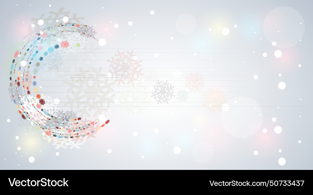 Abstract winter snow dynamic fade banner Vector Image